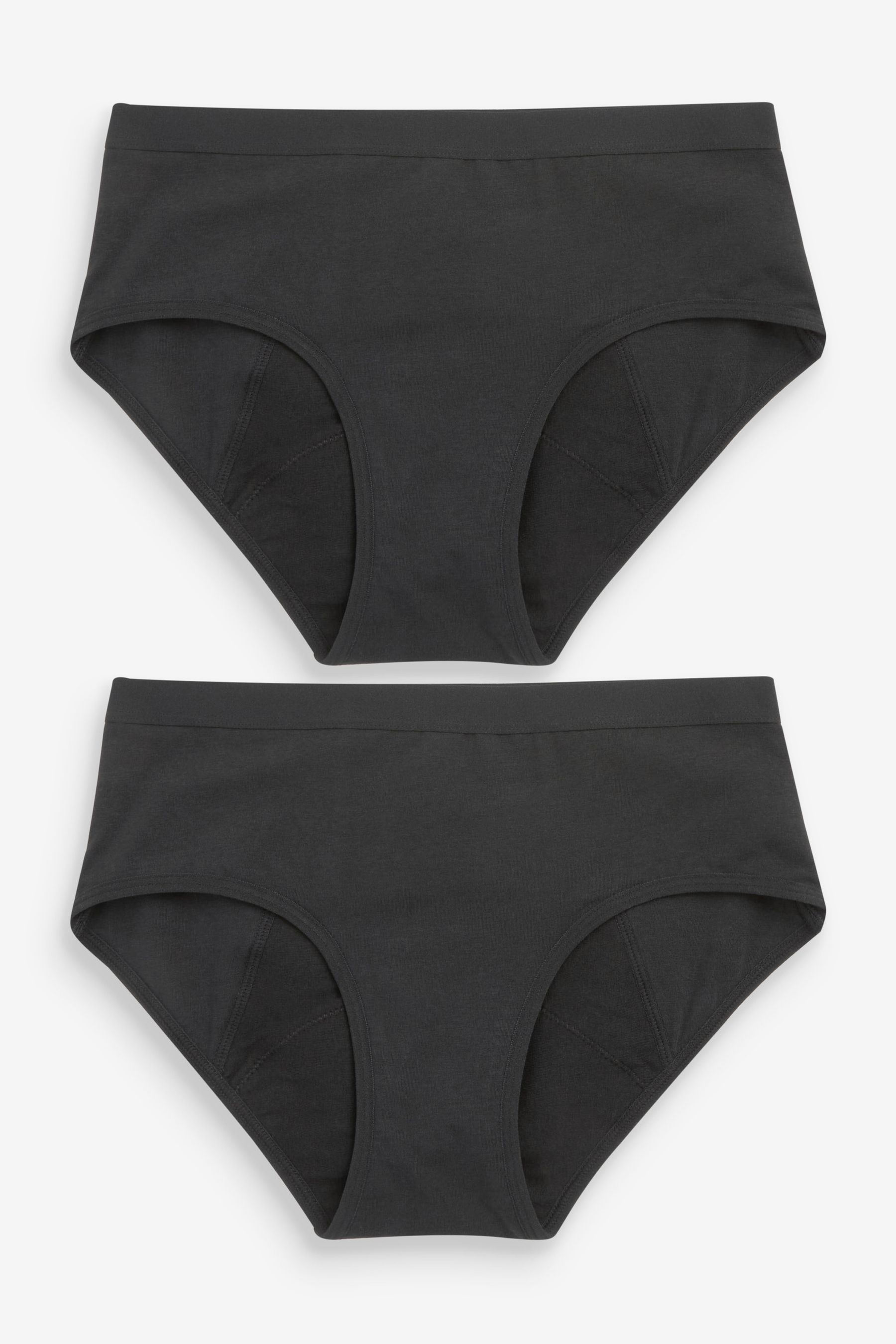 Buy Black Briefs 2 Pack Teen Heavy Flow Period Pants (7-16yrs) from the ...