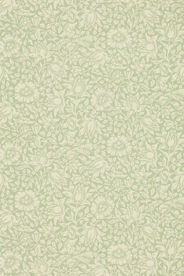 Buy Morris & Co. Green Mallow Wallpaper Wallpaper from the Next UK ...