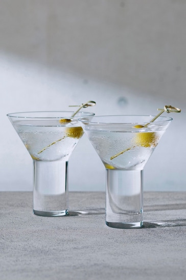 Buy LSA International Set of 2 Clear Vodka 240ml Cocktail Glasses from ...