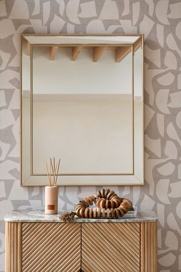 Buy Light Natural Beveled Rectangular Wall Mirror from the Next UK ...