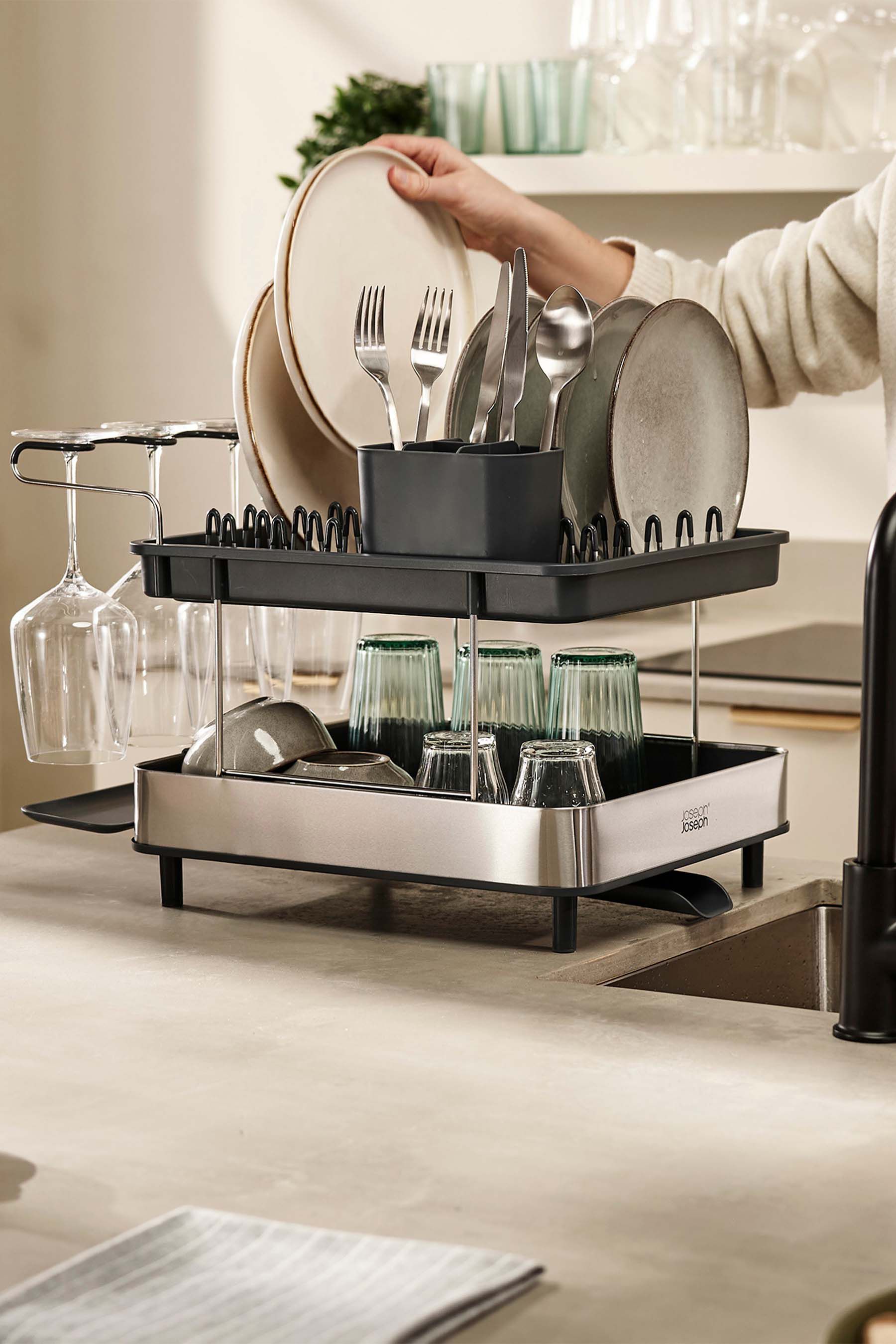 Buy Joseph Joseph Silver 2 Tier Dish Rack from the Next UK online shop