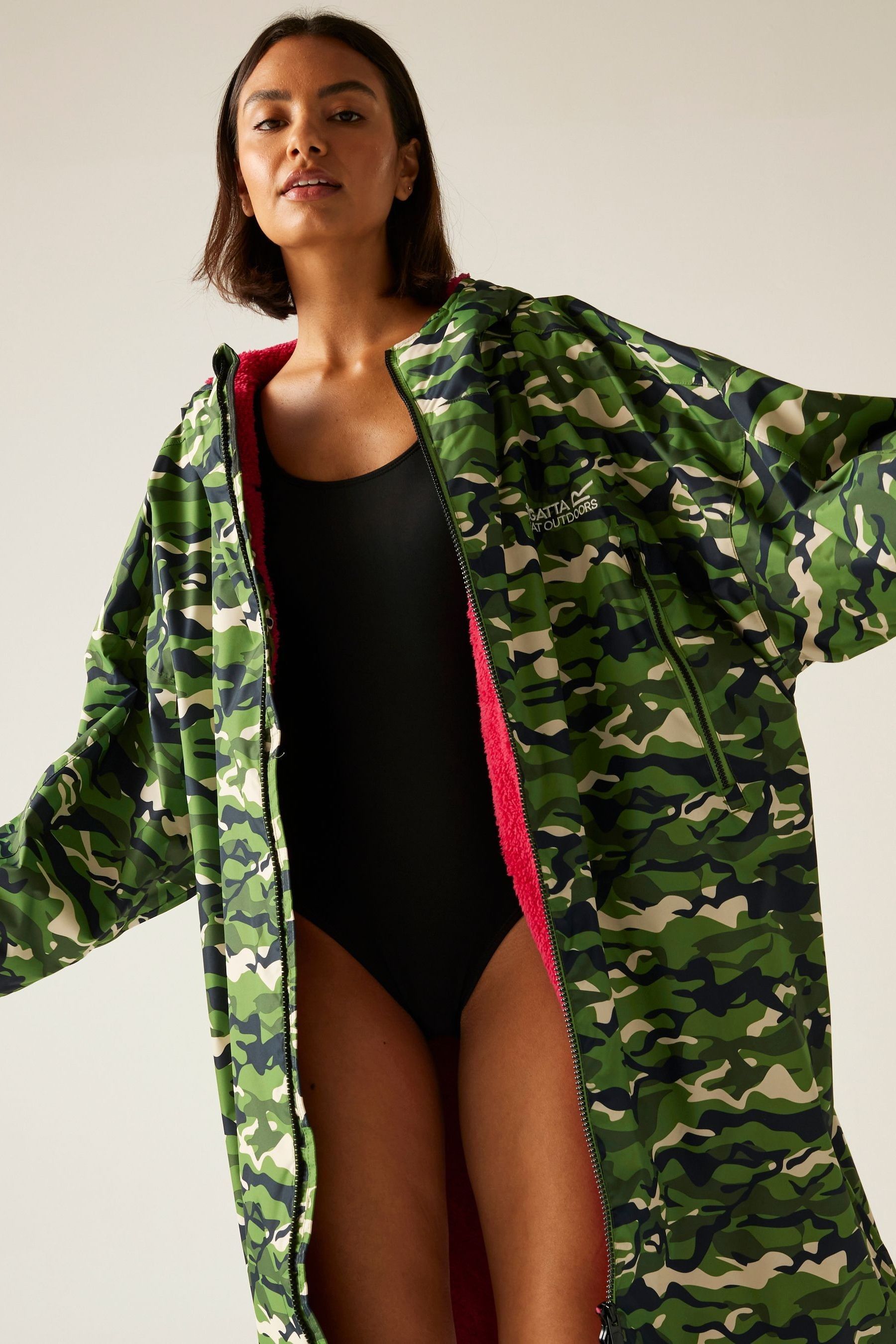 Buy Regatta Green/White Adult Waterproof Changing Robe from the Next UK ...