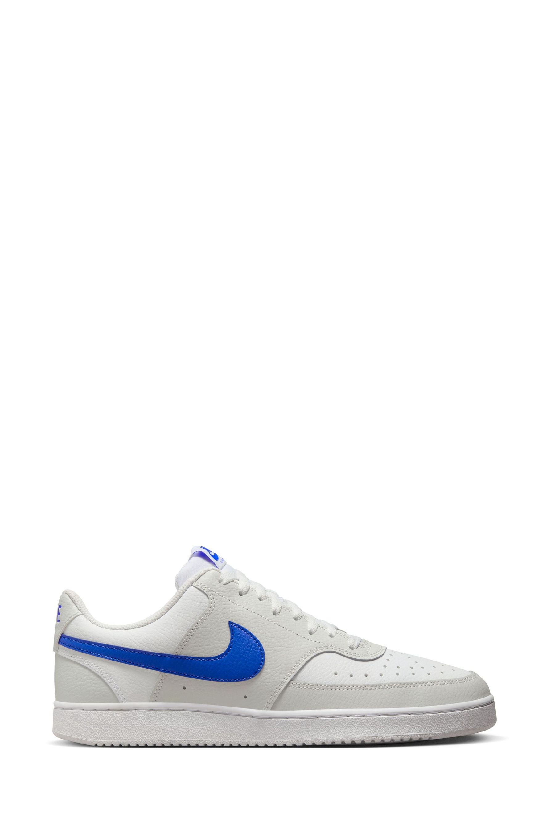 Buy Nike Grey/Blue Court Vision Low Trainers from the Next UK online shop