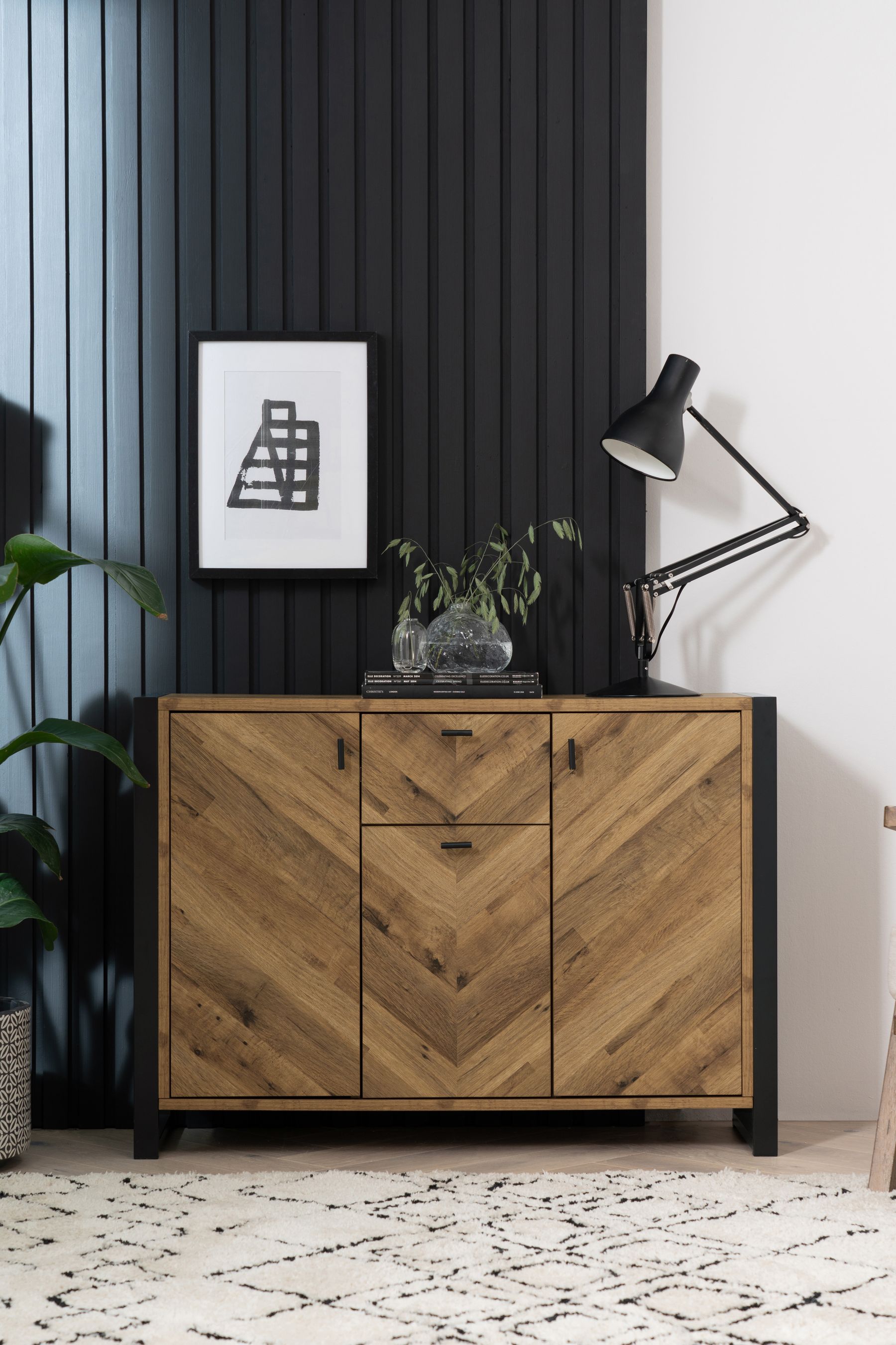 Buy Dark Bronx Chevron Oak Effect Sideboard from the Next UK online shop