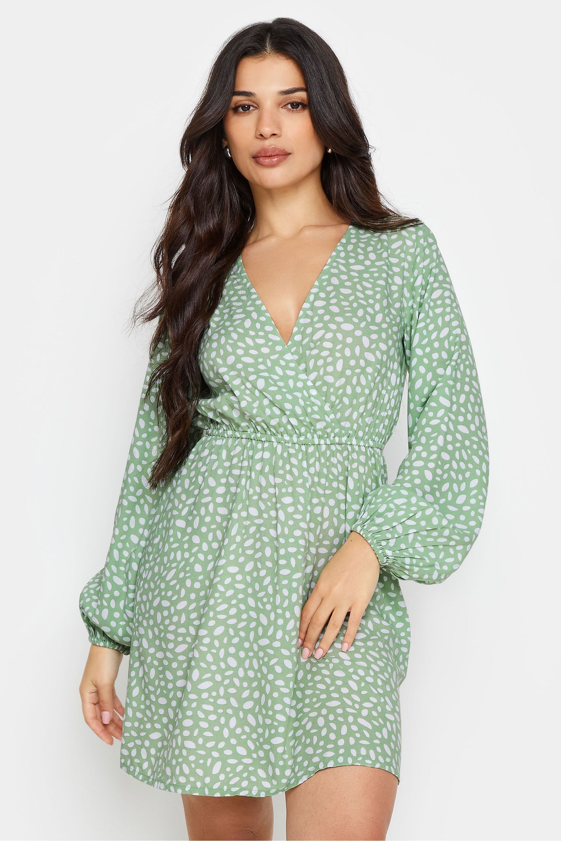 Buy PixieGirl Petite Green Wrap Dress from the Next UK online shop