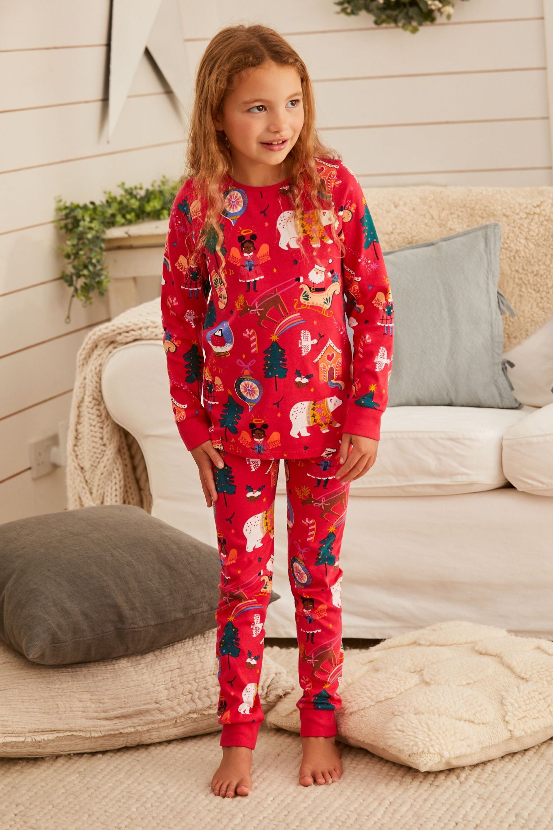 Buy Christmas Printed Long Sleeve Pyjamas (9mths-12yrs) from Next Germany
