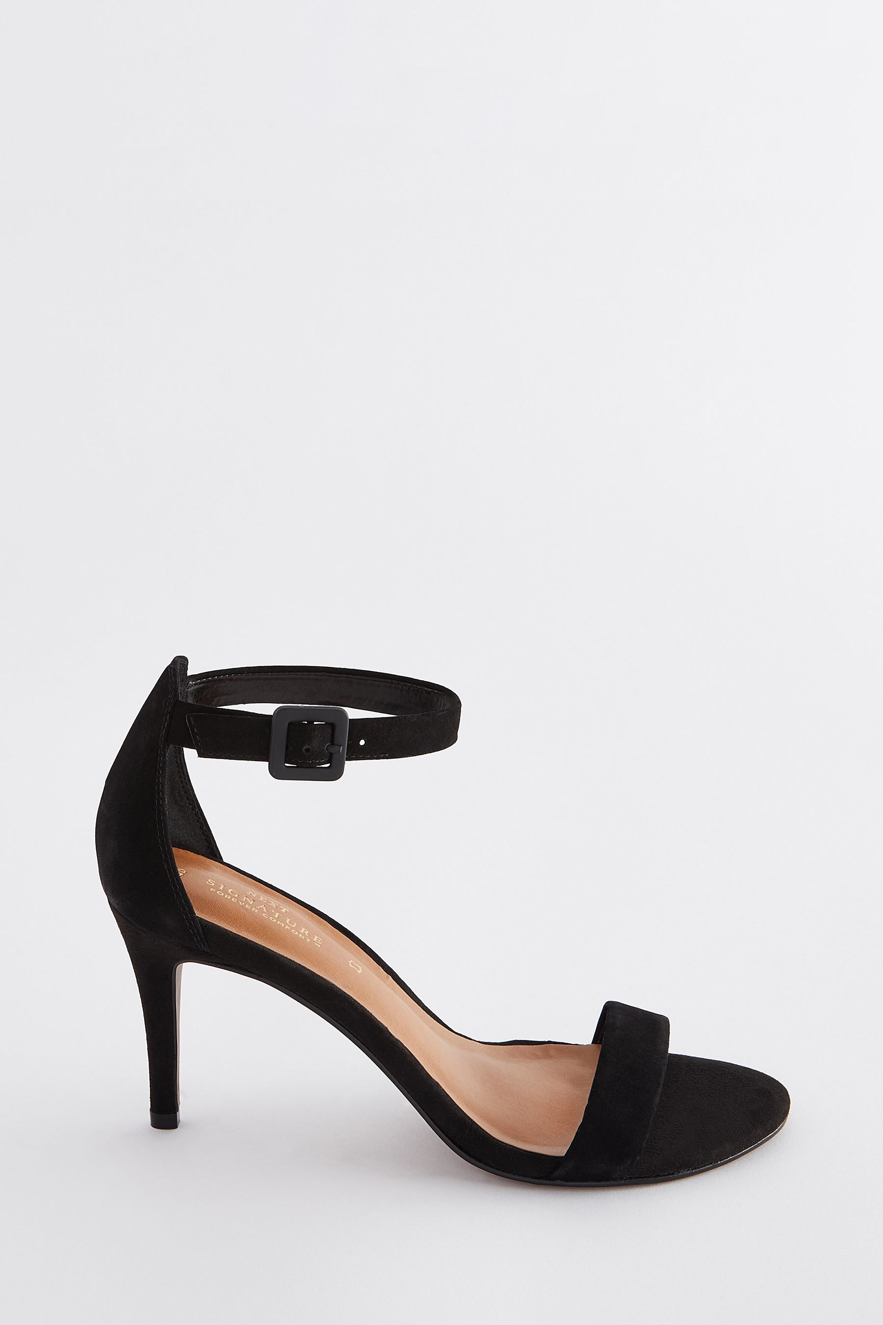 Buy Black Signature Leather Mid Heel Sandals from the Next UK online shop