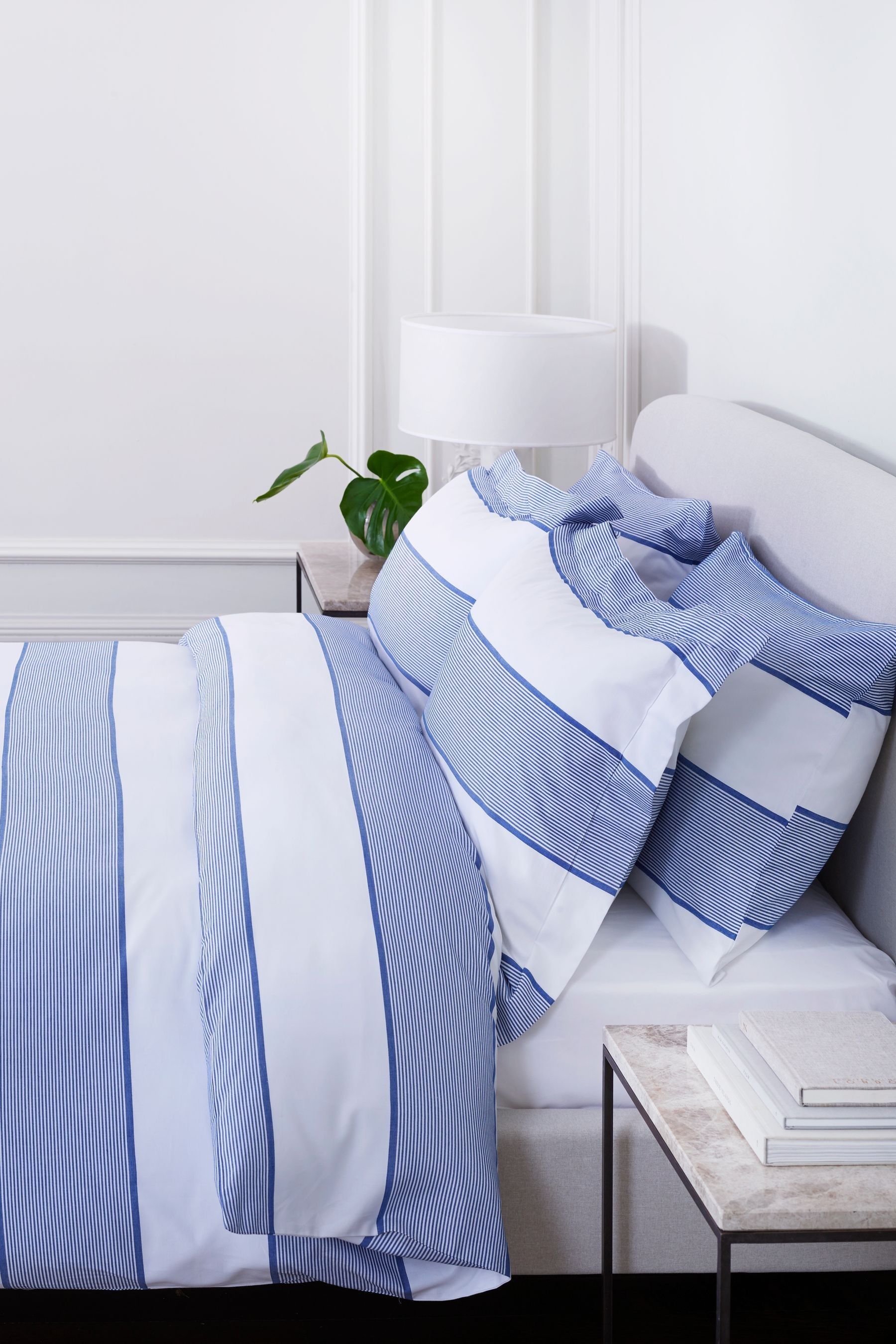 Buy Jasper Conran Blue Woven Jacquard Stripe Pillowcase from the Next ...