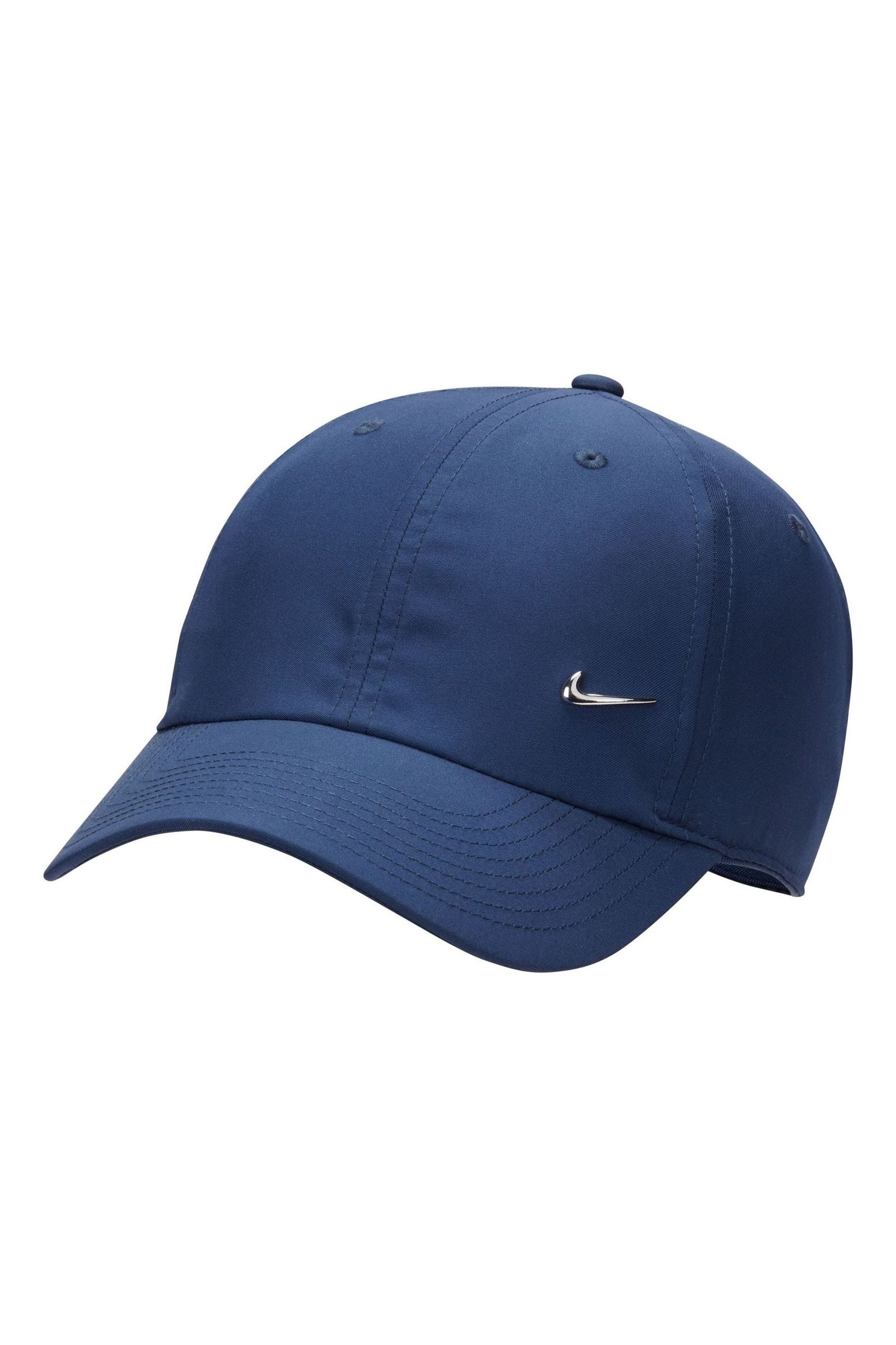 Buy Nike Blue Dri-FIT Club Unstructured Metal Swoosh Cap from the Next ...