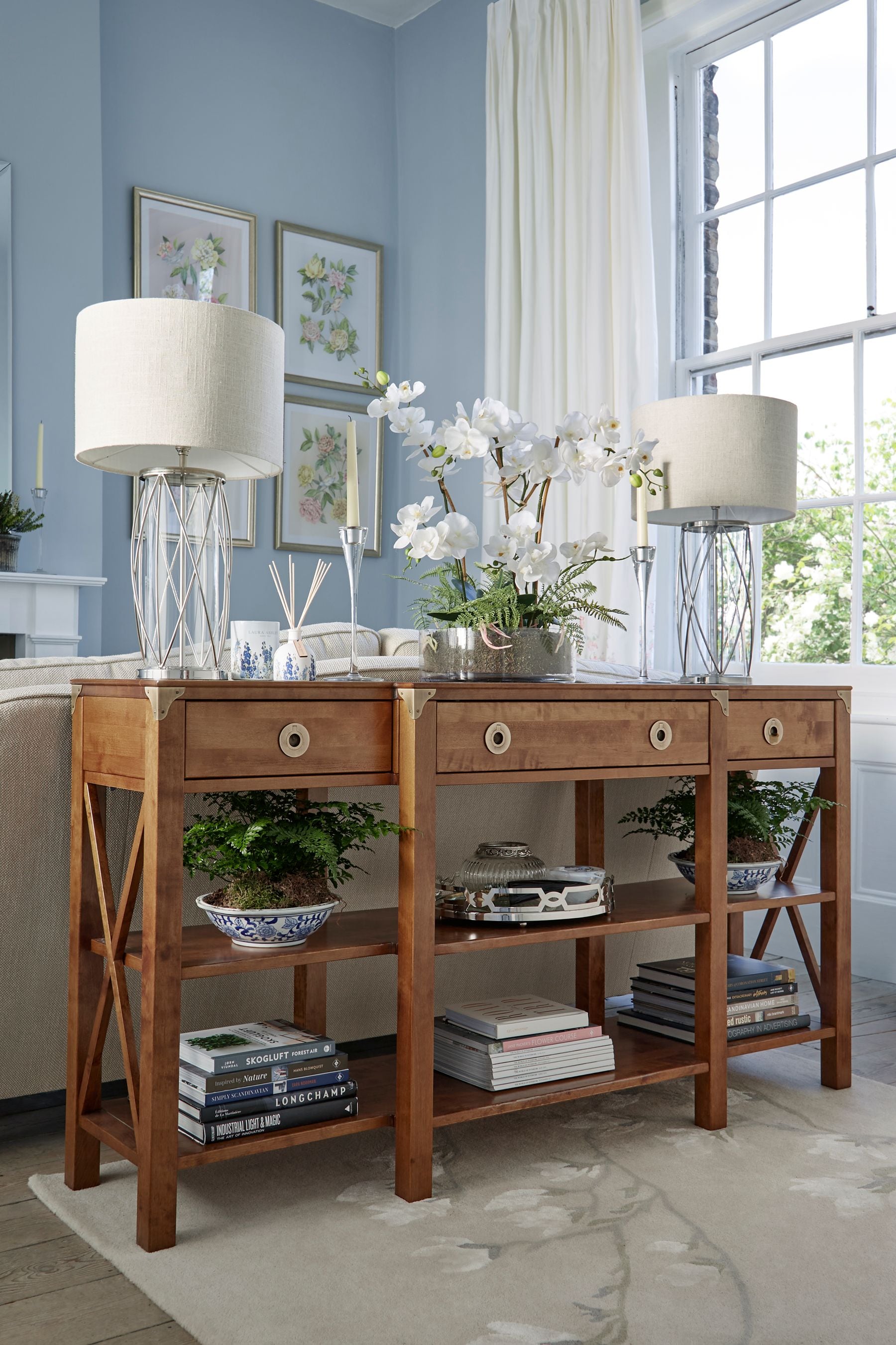 Buy Laura Ashley Balmoral 3 Drawer Triple Console Table from the Next ...